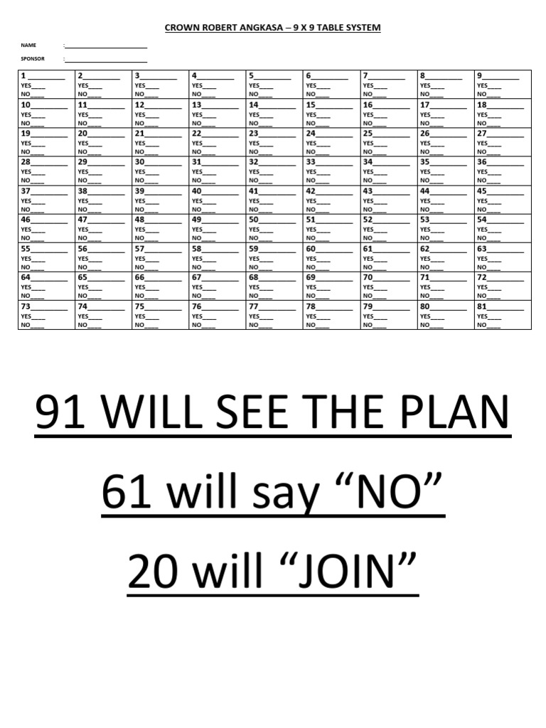 Crown Robert Angkasa 9x9 System | PDF