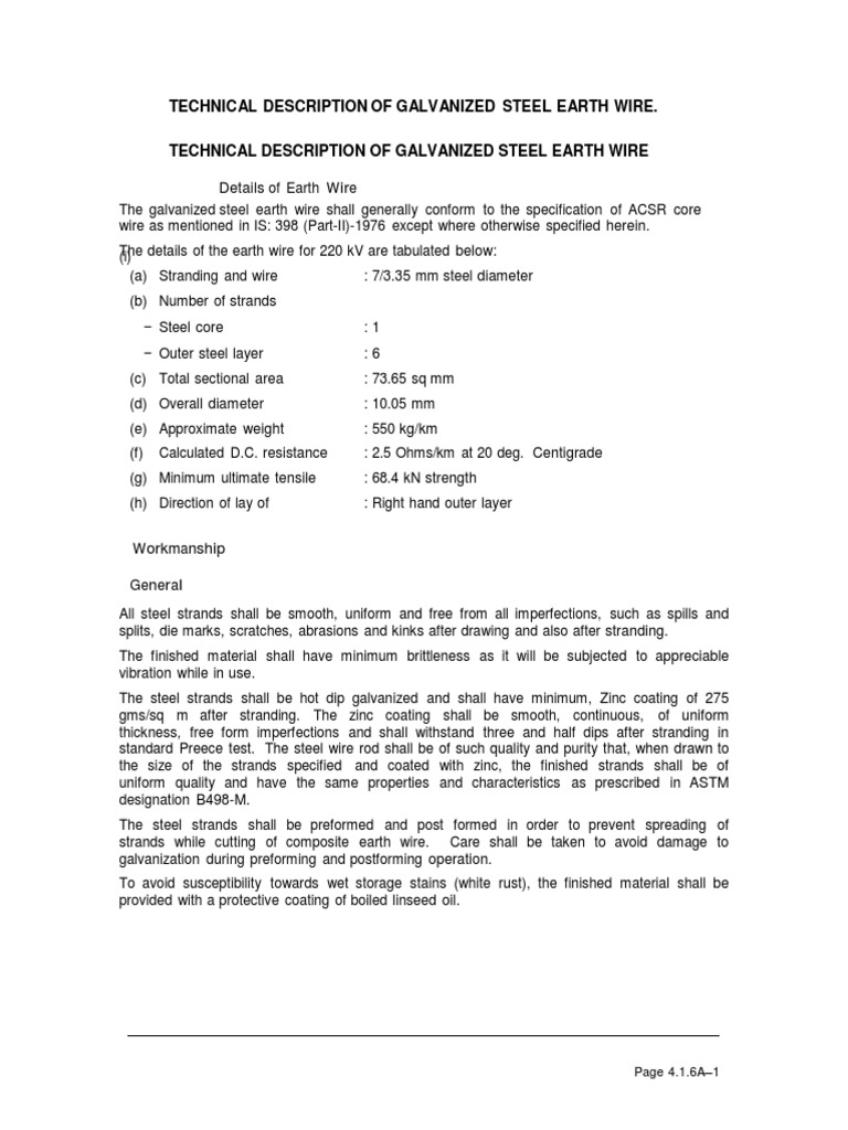 OPGW Specification | PDF | Optical Fiber | Wire