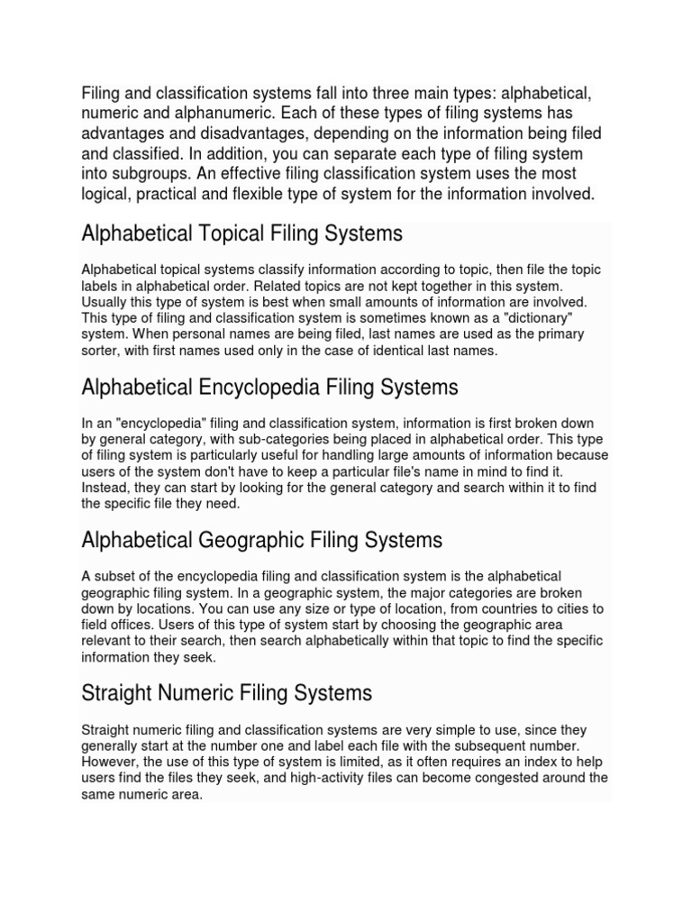 Alphabetical Topical Filing Systems | PDF | Encyclopedias | Information