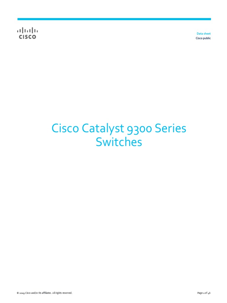 Cisco Catalyst 9300 | PDF | Network Switch | Routing