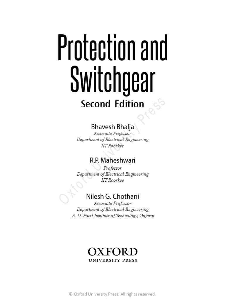 Protection and Switchgear | PDF | Transformer | Relay