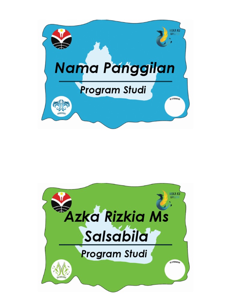 Format Name Tag MOKAKU | PDF