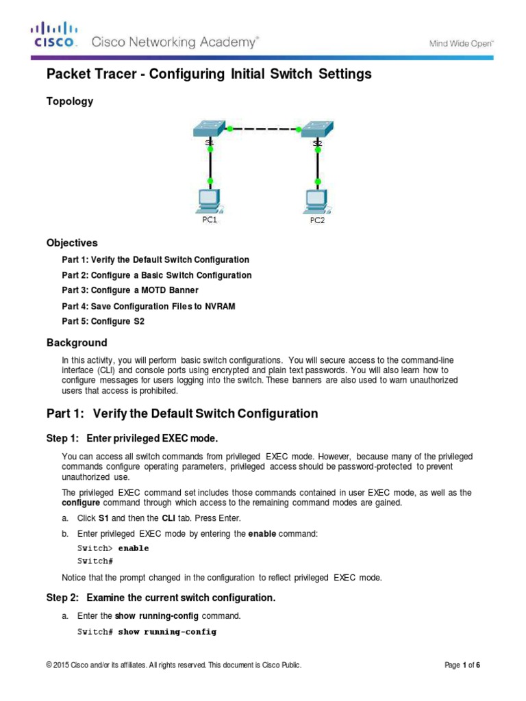 2.2.3.4 Packet Tracer | PDF | Command Line Interface | Password