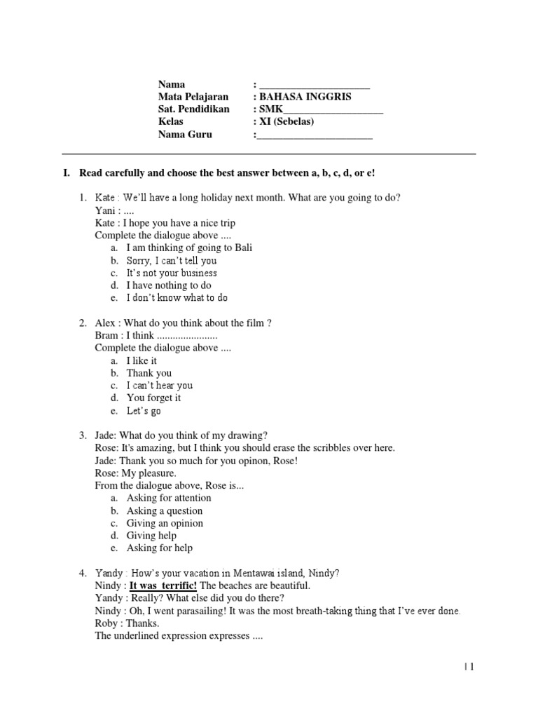 English Exam for Grade 11 Students | PDF | Chicken | Fish
