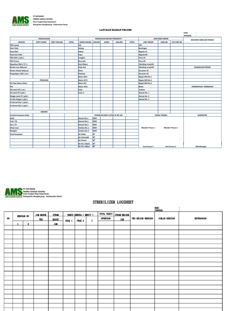 Daily Processing Report - PT Patiware | PDF | Gases | Mechanical ...