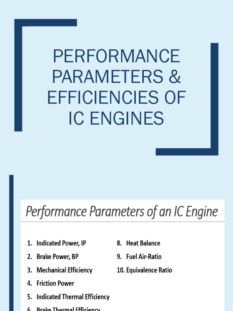 IC Engine Performance Metrics Explained | PDF