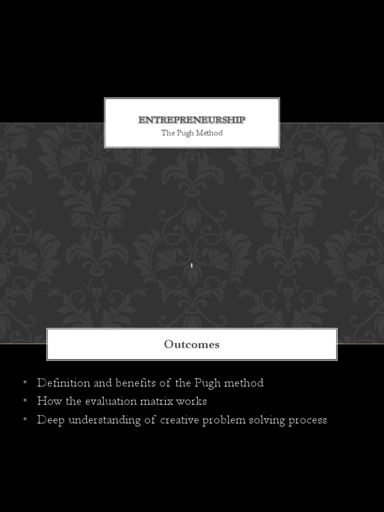 5 Pugh Method | PDF | Evaluation | Brainstorming