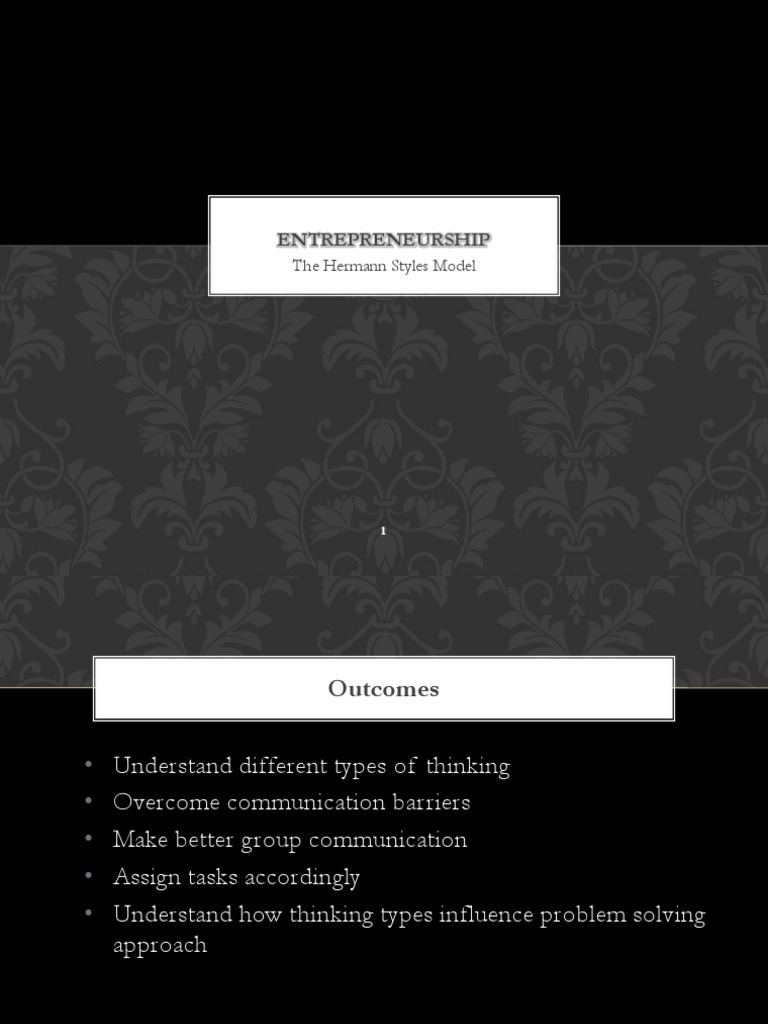 3-The Herrmann Thinking Styles Model PDF | PDF | Entrepreneurship | Thought