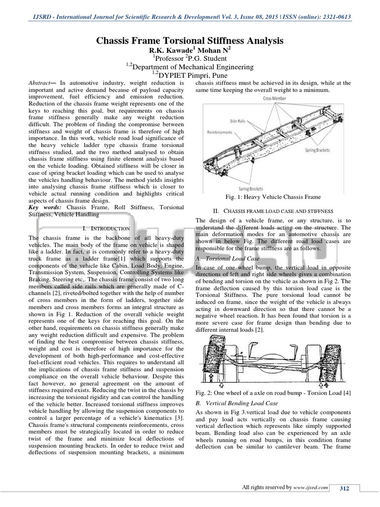Chassis Frame Torsional Stiffness Analysis PDF | PDF | Suspension ...