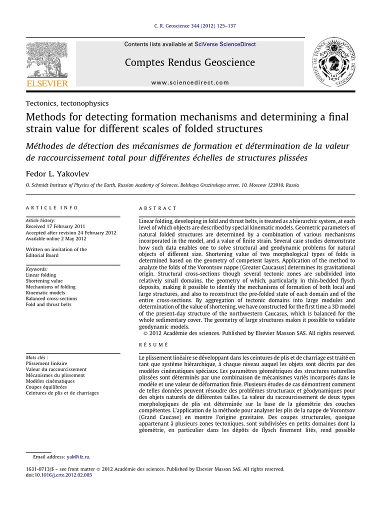 Methods For Detecting Formation Mechanisms and Determining A Final Strain Value For Different ...