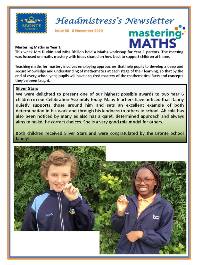 Newsletter No 90 - 8th November 2019 | PDF | Teaching Mathematics ...
