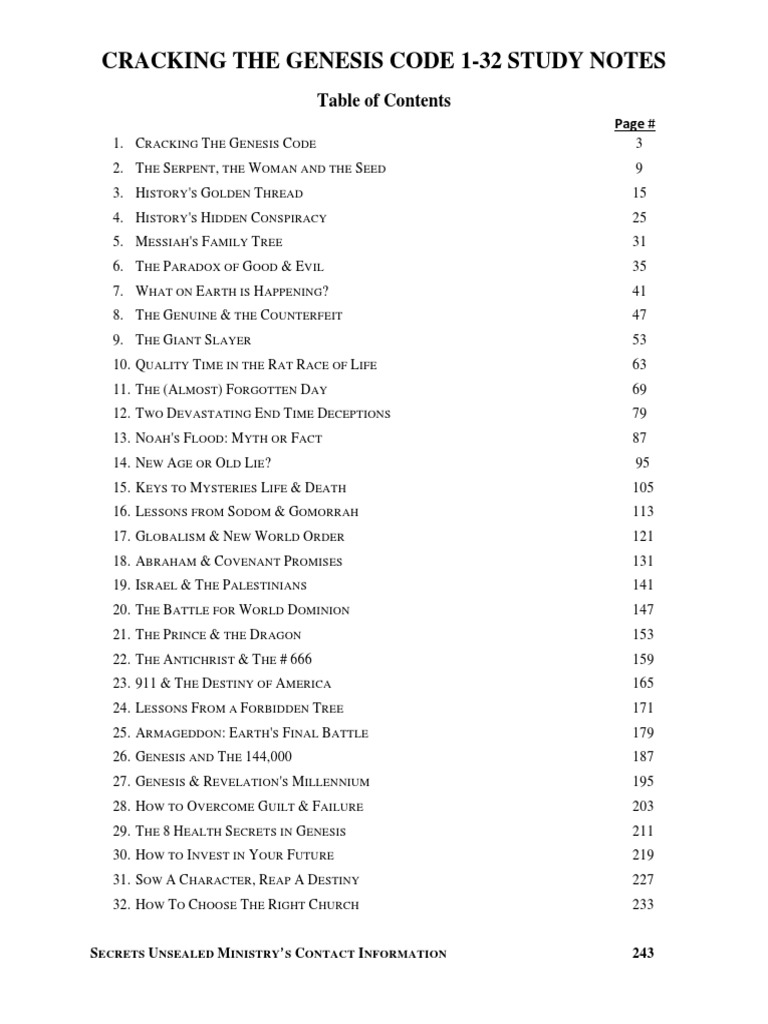 Unlocking the Mysteries of Genesis: An In-Depth Study of the Book of ...