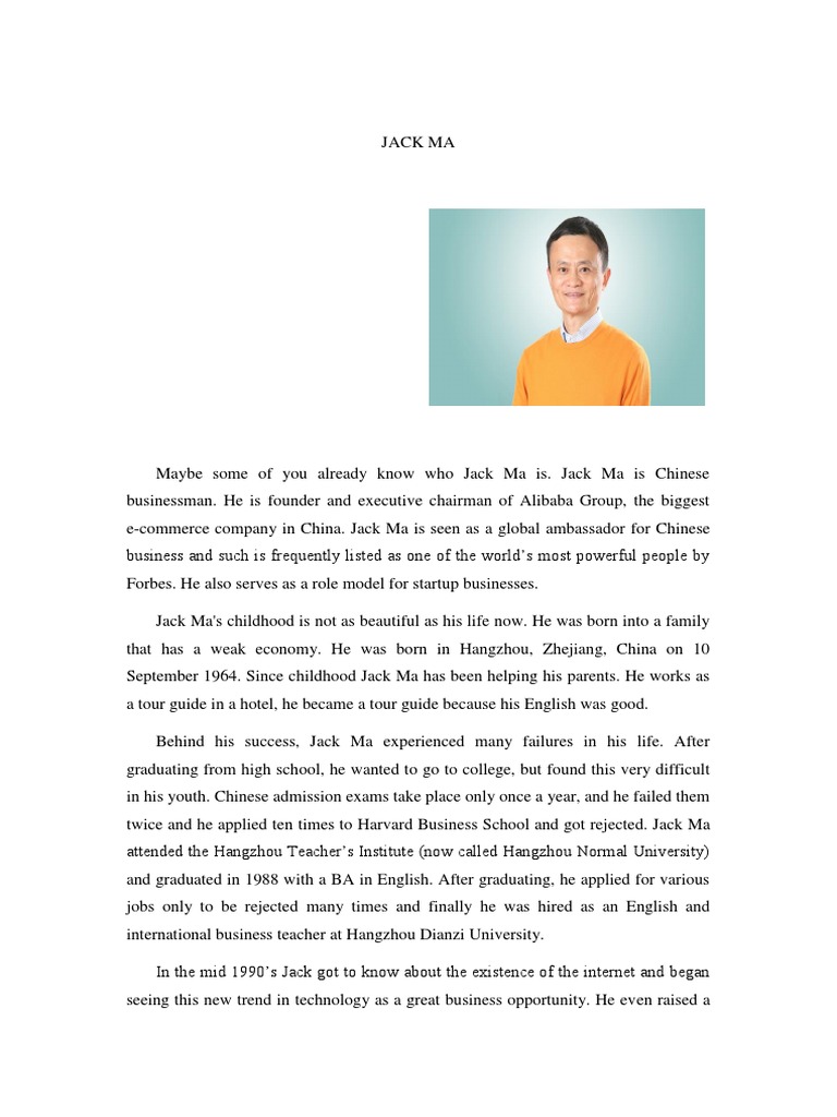 Jack Ma | PDF | Alibaba Group | Retail