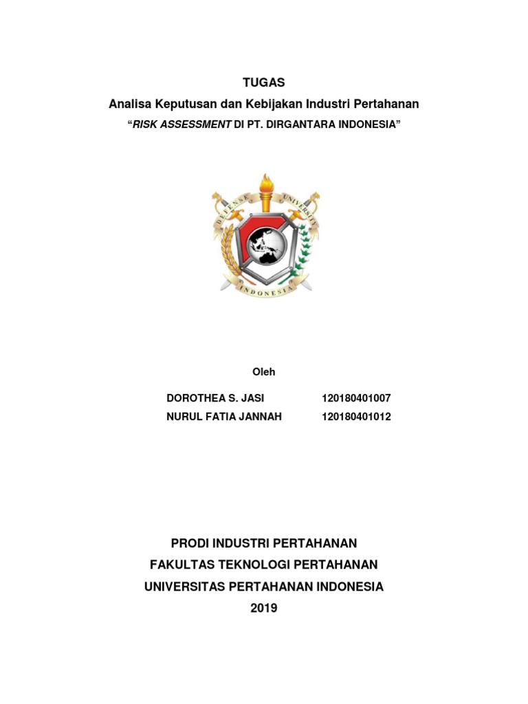 Tugas - Risk Assessment PT. DI | PDF