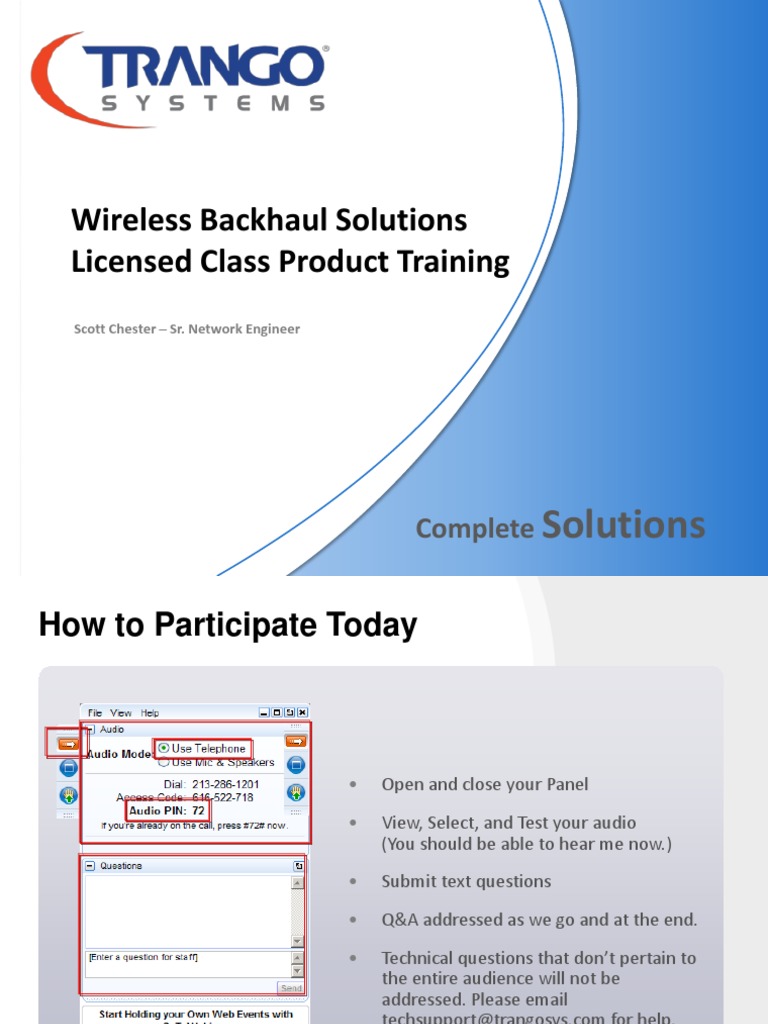 Trango Wireless Backhaul Solutions | PDF | File Transfer Protocol ...