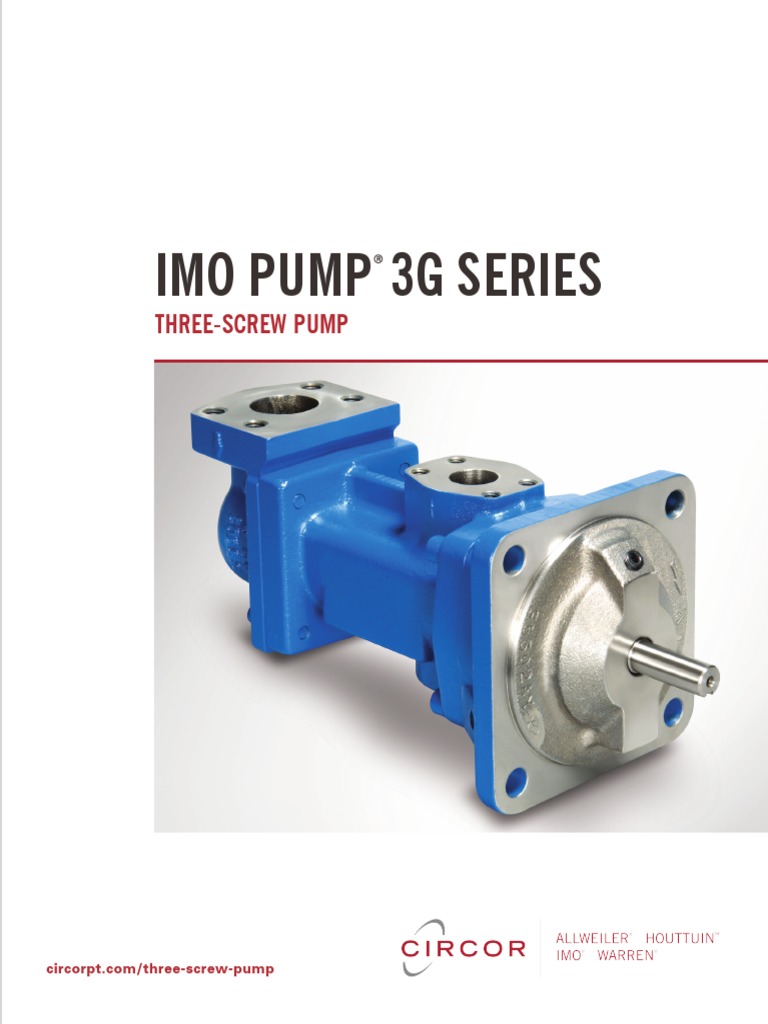 Manual Imo Pump 3g Series | Pump | Valve