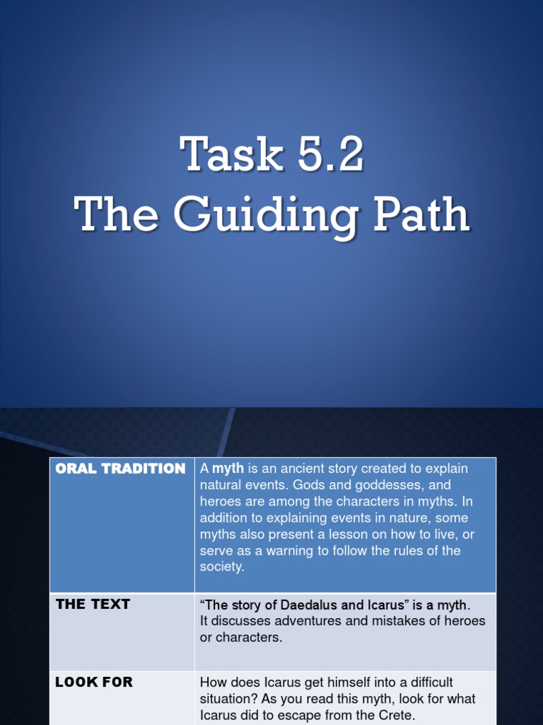 Task 5.2 The Guiding Path | PDF