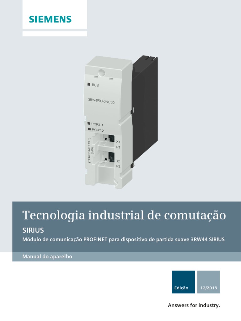 Manual Modulo Profinet Soft 3rw44 | PDF | Rede Privada Virtual (VPN) | Rede de Computadores