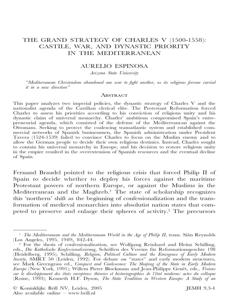 The Grand Strategy of Charles V (1500-1558) : Castile, War, and ...