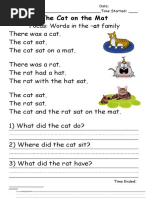 Cat on the Mat: Early Reader Guide | PDF | Phonetics | Phonology