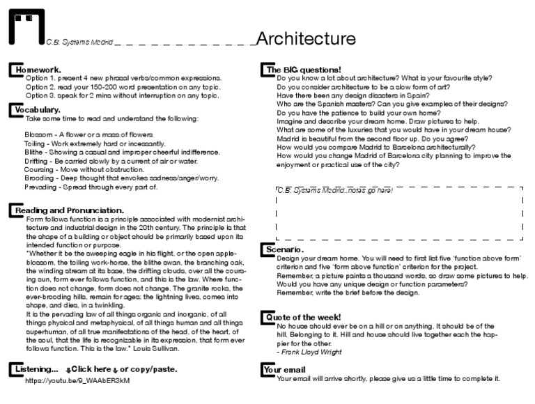 Architecture: The BIG Questions! Homework | PDF | Home & Garden