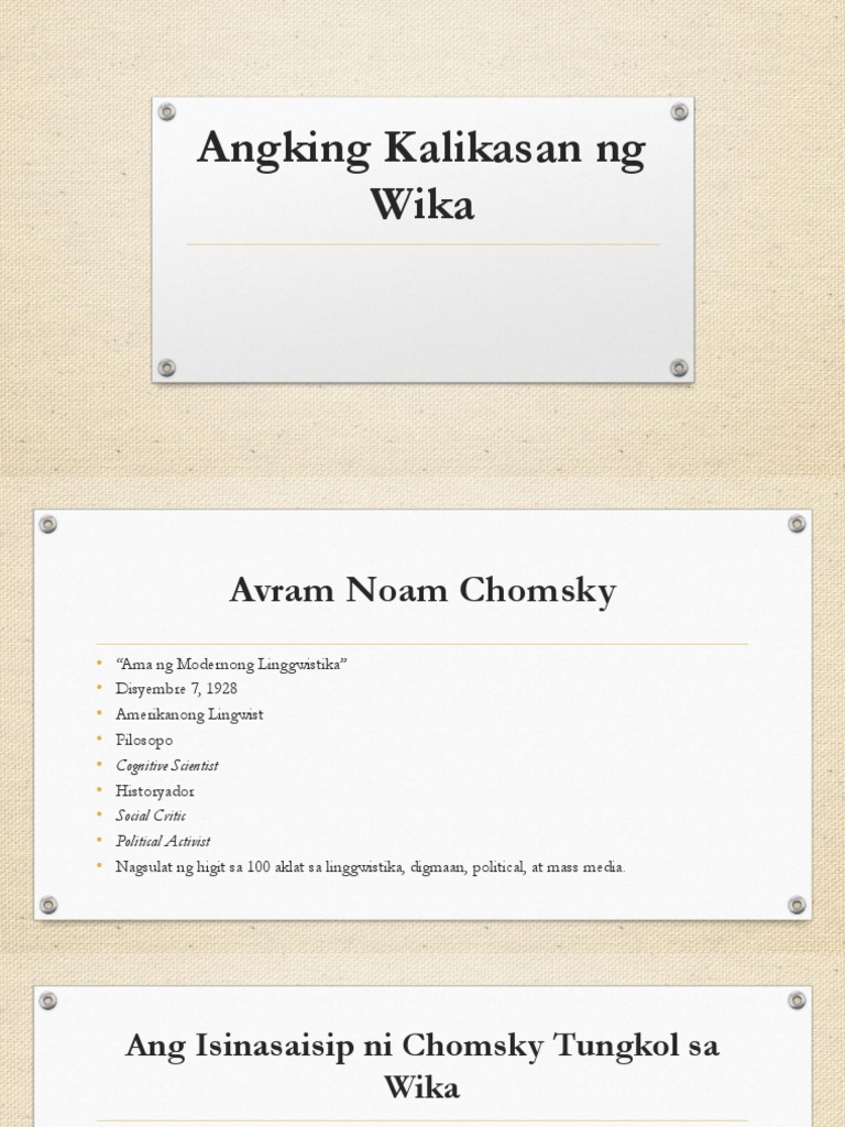 Angking Kalikasan NG Wika | PDF