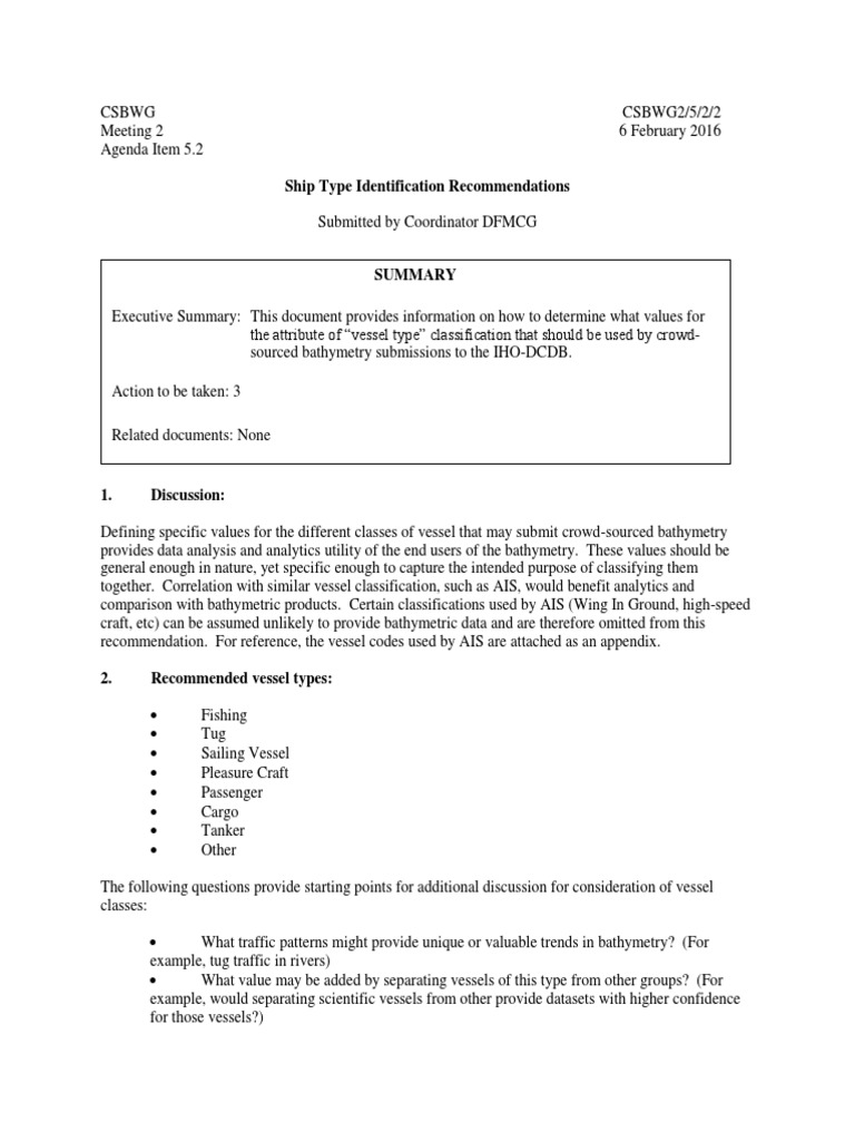 Ais Type Code | PDF | Dredging | Ships