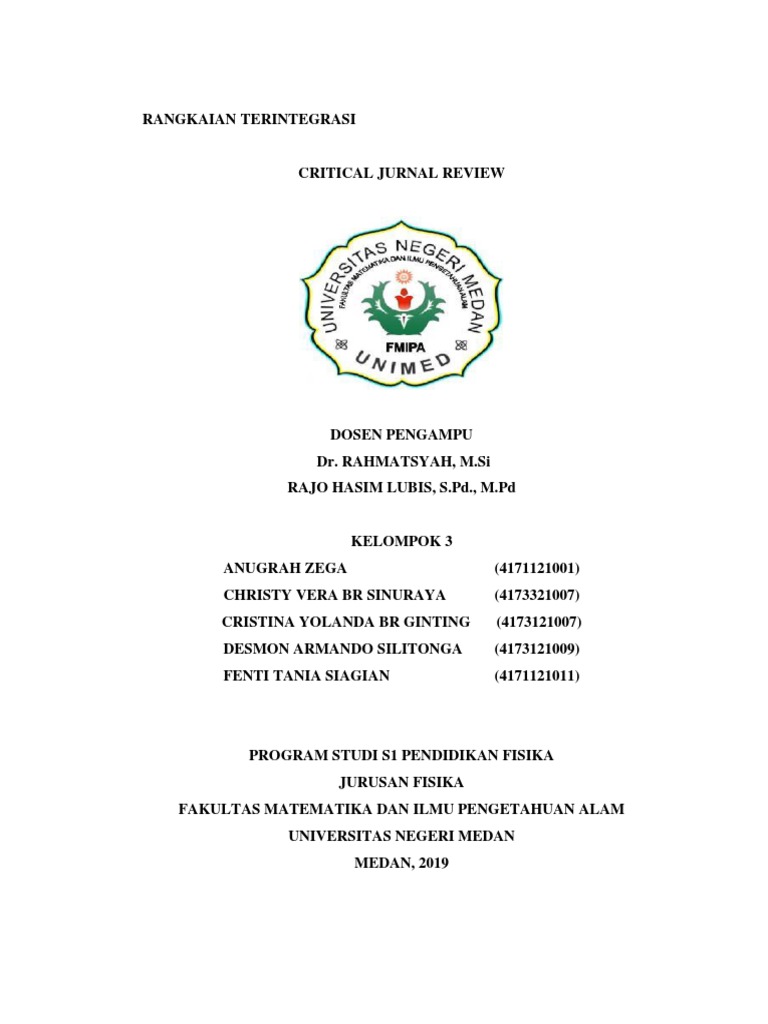CJR Rangkaian Terintegrasi Kelompok 3 | PDF