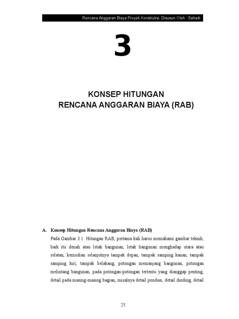 Hitungan RAB dalam Proyek Konstruksi | PDF