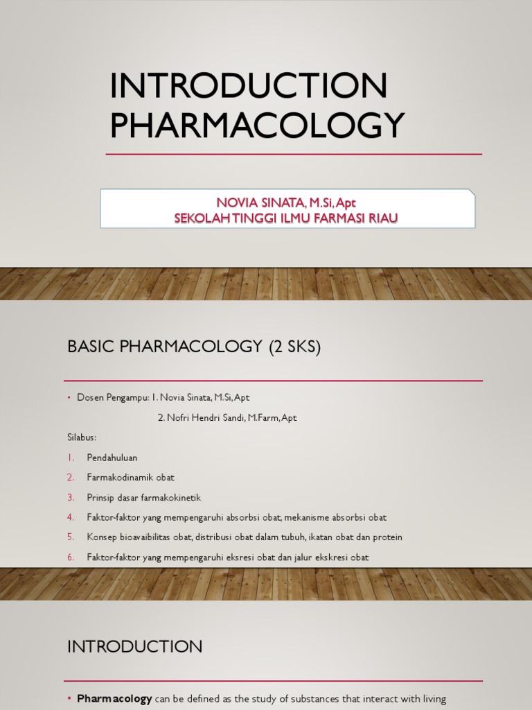 Introduction to Basic Pharmacology | PDF | Pharmacology | Molecular Binding