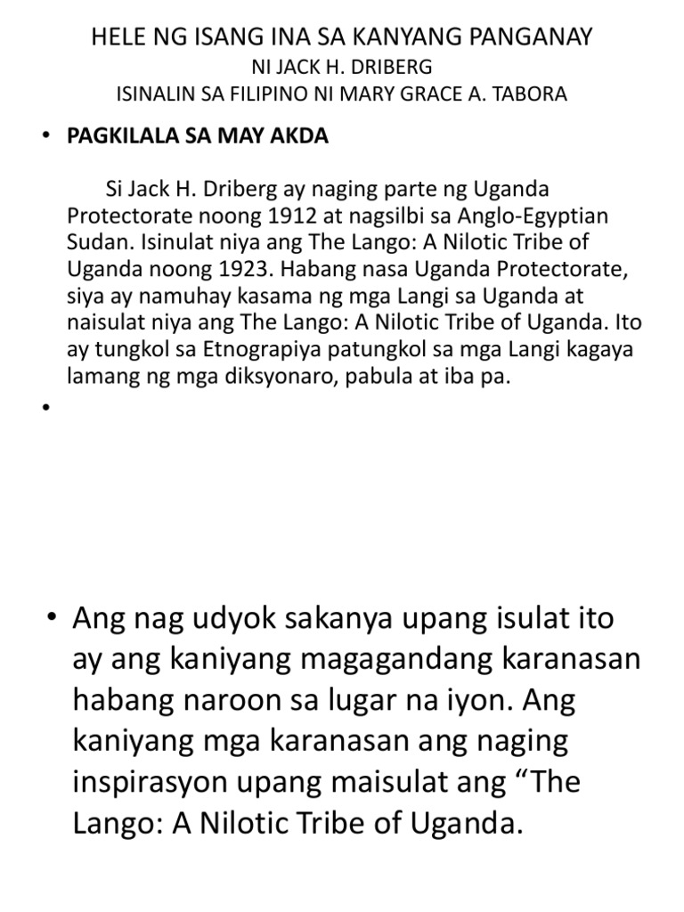 Hele NG Isang Ina Sa Kanyang Panganay | PDF