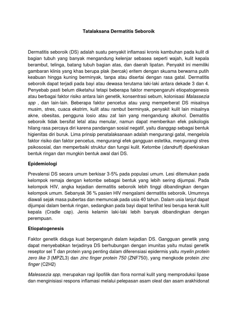 Tatalaksana Dermatitis Seboroik 2 | PDF