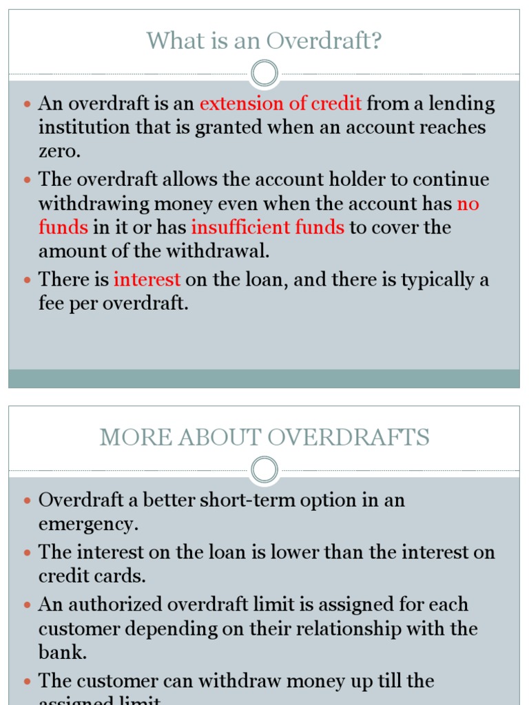 Understanding Overdrafts: Pros and Cons | PDF | Business | Finance ...