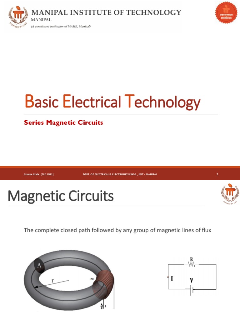 L10 - Series Magnetic Circuits | PDF | Electrical Engineering | Physics