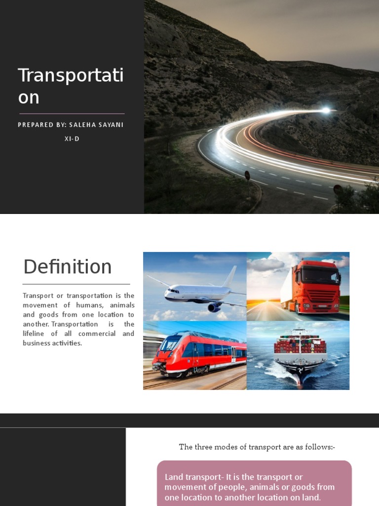 BST Class 11 (Transportation) | PDF | Mode Of Transport | Transport
