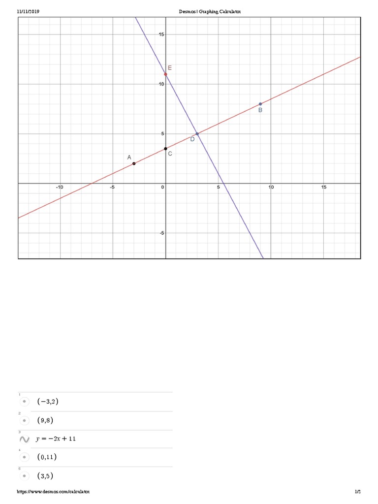 Desmos - Graphing Calculator | PDF