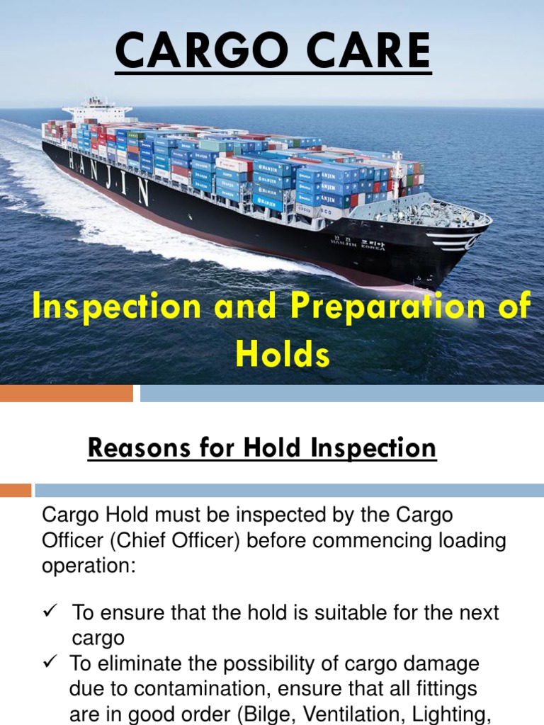 Preparing Cargo Holds for Loading: A Guide to Inspection, Cleaning, and ...