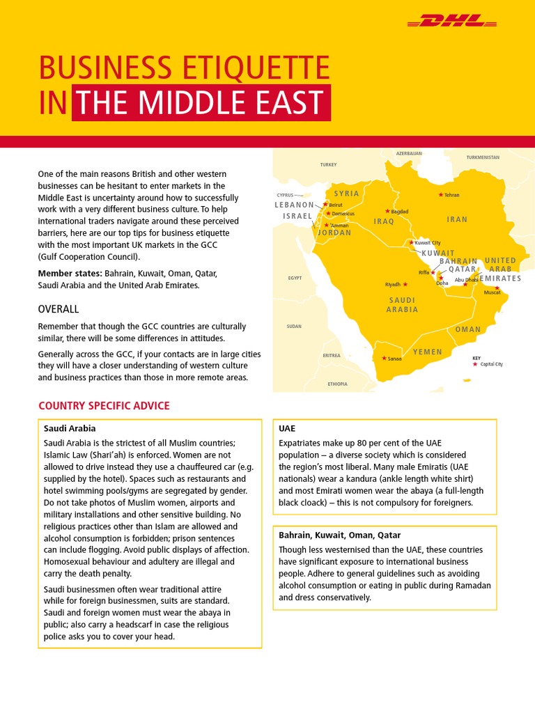 Middle East Business Etiquette Guide | PDF | Gulf Cooperation Council ...