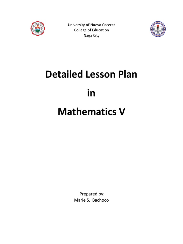 A Detailed Lesson Plan in Mathematics | PDF | Fraction (Mathematics ...