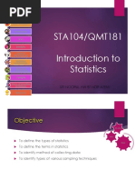 Chapter 1-Introduction To Statistics | PDF | Sampling (Statistics) | Statistics