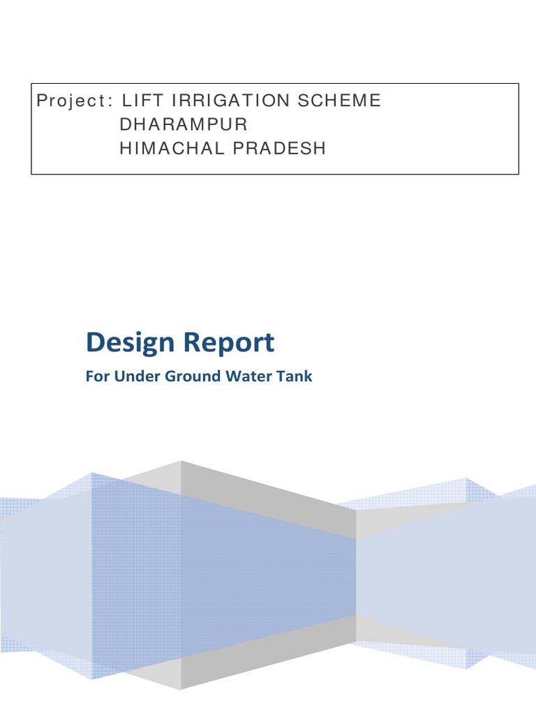 Design Report Water Tank | PDF | Structural Load | Structural Engineering