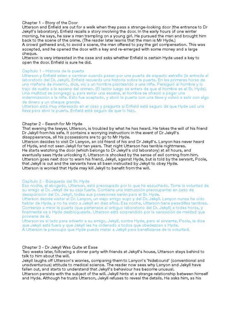 Libro de Ingles | PDF | Dr. Jekyll And Mr. Hyde (Character) | Strange ...