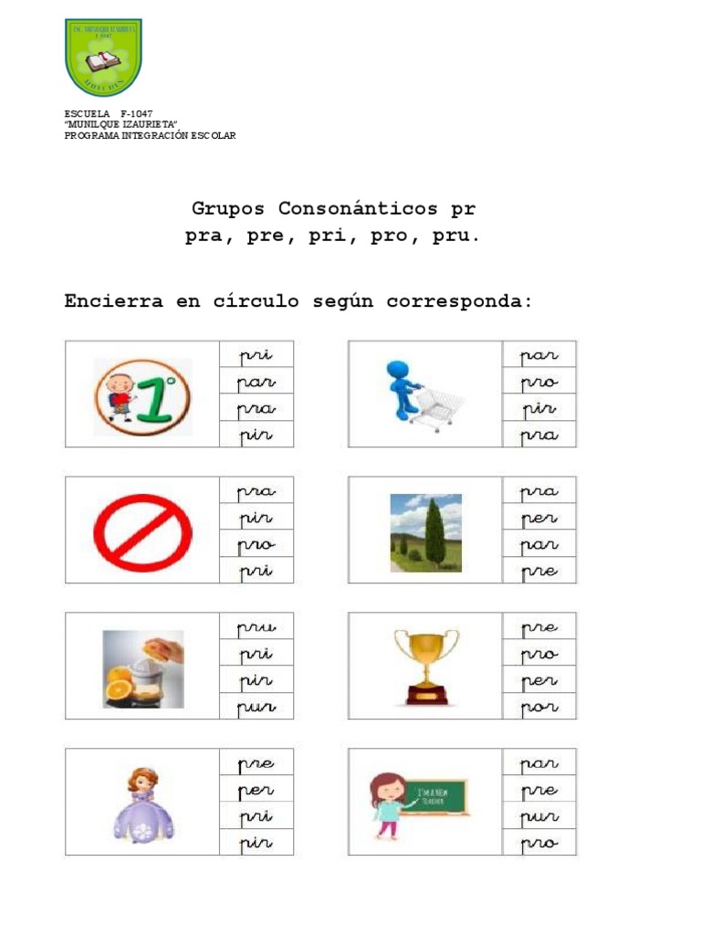 Grupos Consonánticos 2019 | PDF