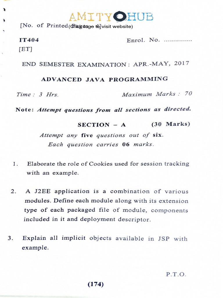 Advance Java Questions | PDF | Java Server Pages | Java Servlet