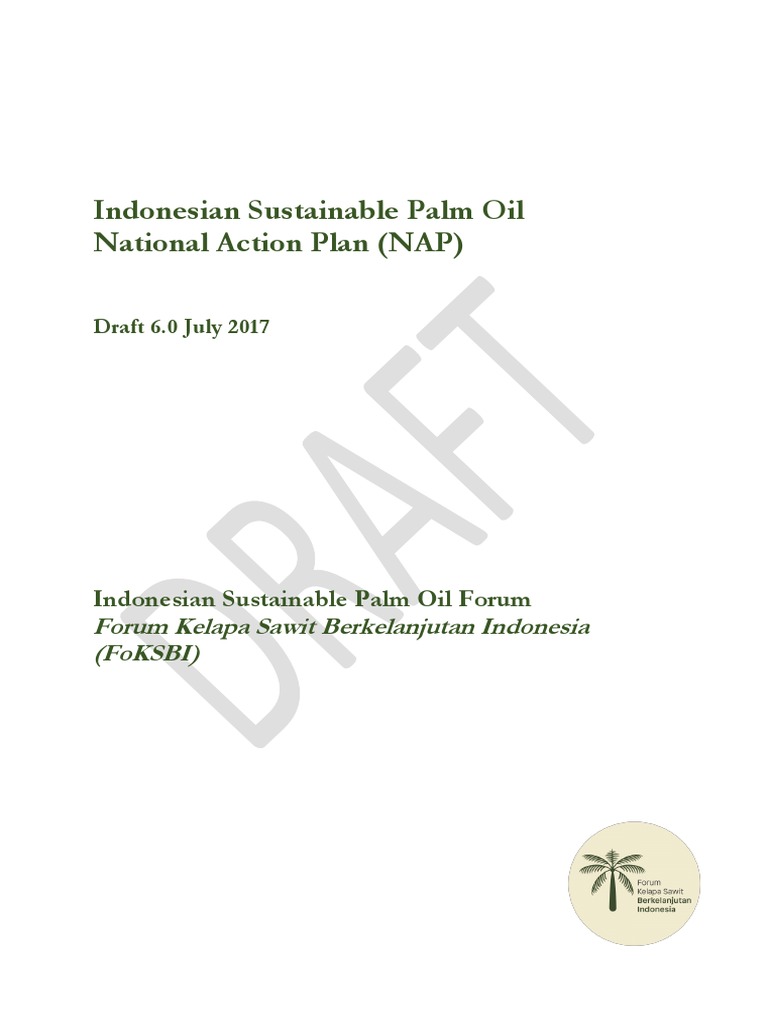Indonesian Palm Oil Sustainability Plan | PDF | Palm Oil | Sustainability