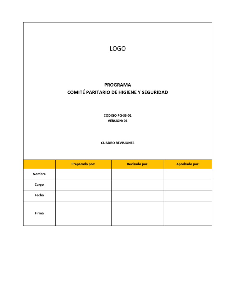 Programa de Trabajo Comite Paritario | Descargar gratis PDF | Derecho laboral | Seguridad y ...