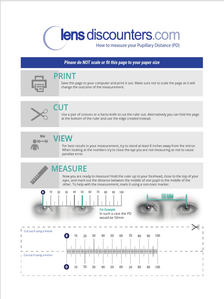 Print CUT View Measure View: Please Do NOT Scale or Fit This Page To ...