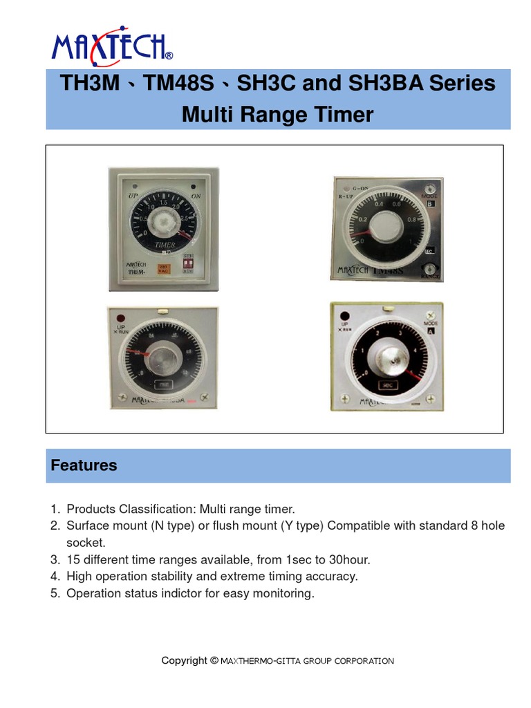 Manual Temporizador TH3M PDF | PDF | Alternating Current | Electronic Engineering