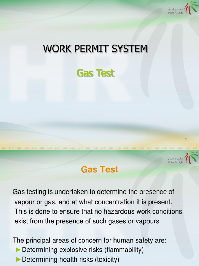 Gas Test Work Permit | PDF | Gases | Industrial Gases