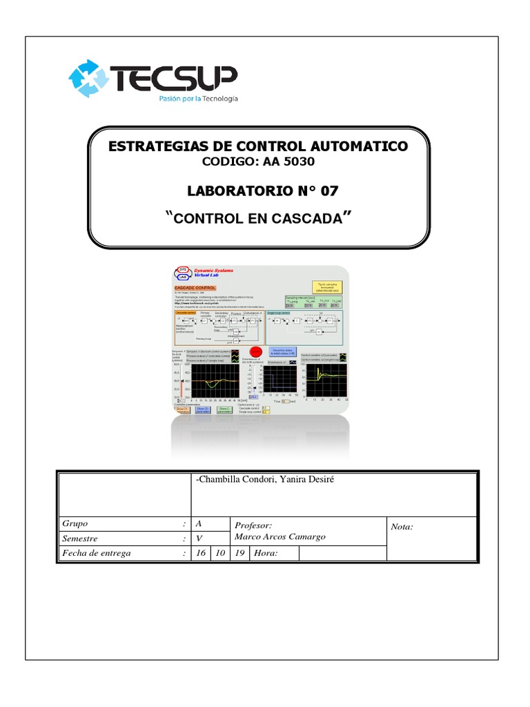 Control en Cascada: Estrategias y Sintonización | PDF | Sistema de ...